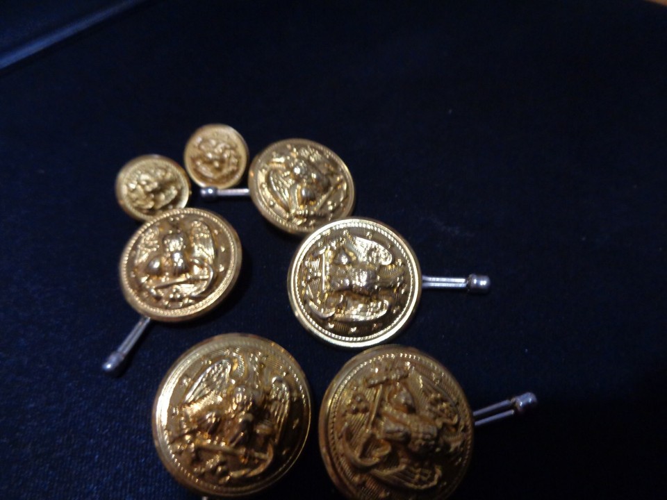 US Navy gold buttons - Service Dress White - Blue - Authentic Uniform ...