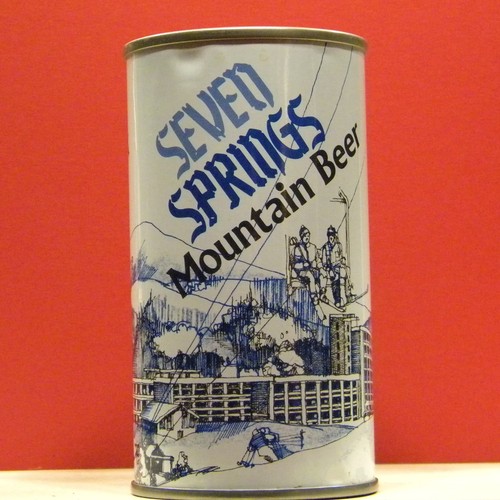Seven Springs Beer S/S Blue 12 oz Can Pittsburgh Brewing Pennsylvania ...