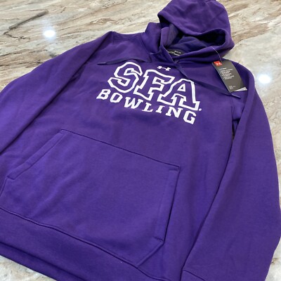 NWT Under Armour SFA Stephen F. Austin Long Sleeve Purple Hoodie Men's ...