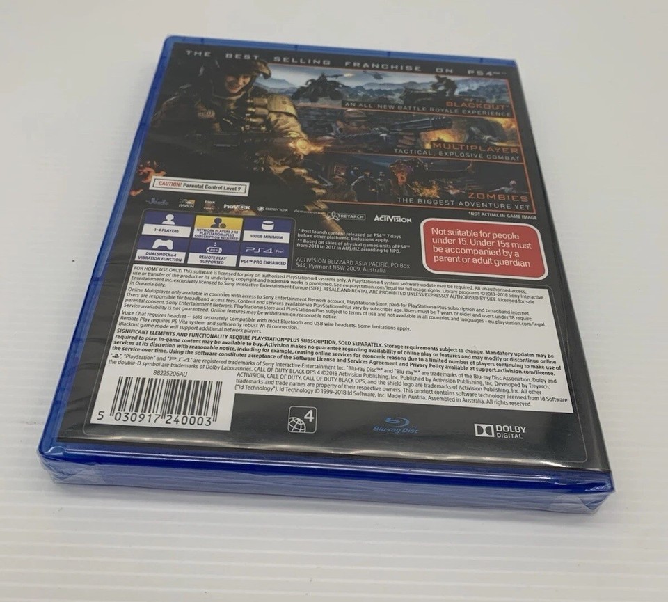 PS4 Call of Duty Black Ops 4 COD Ops IIII Game PlayStation 4 NEW | eBay ...