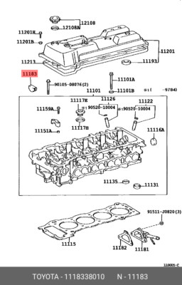 Genuine OE plug, semicircular, 1118338010 for TOYOTA 11183-38010 | eBay ...