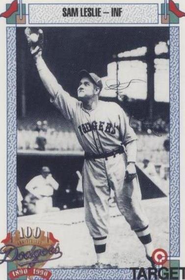 1990 Target Dodgers 100th Anniversary - Sam Leslie #450 (RC) for sale ...