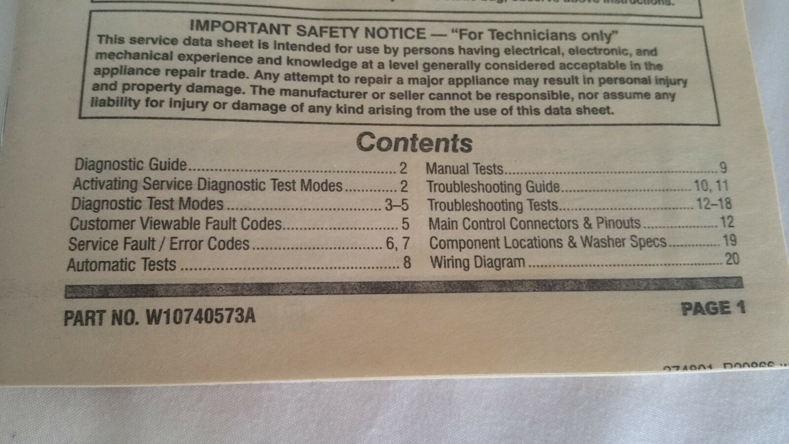 NEW Whirlpool Washer Installation /Owners Manual /Technical Data Sheet ...