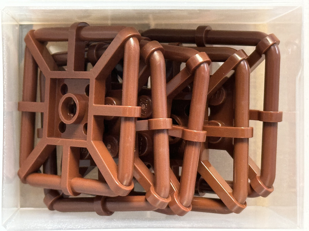 LEGO Parts - Reddish Brown Plate 2 x 2 with Bar Frame Square - No 30094 ...