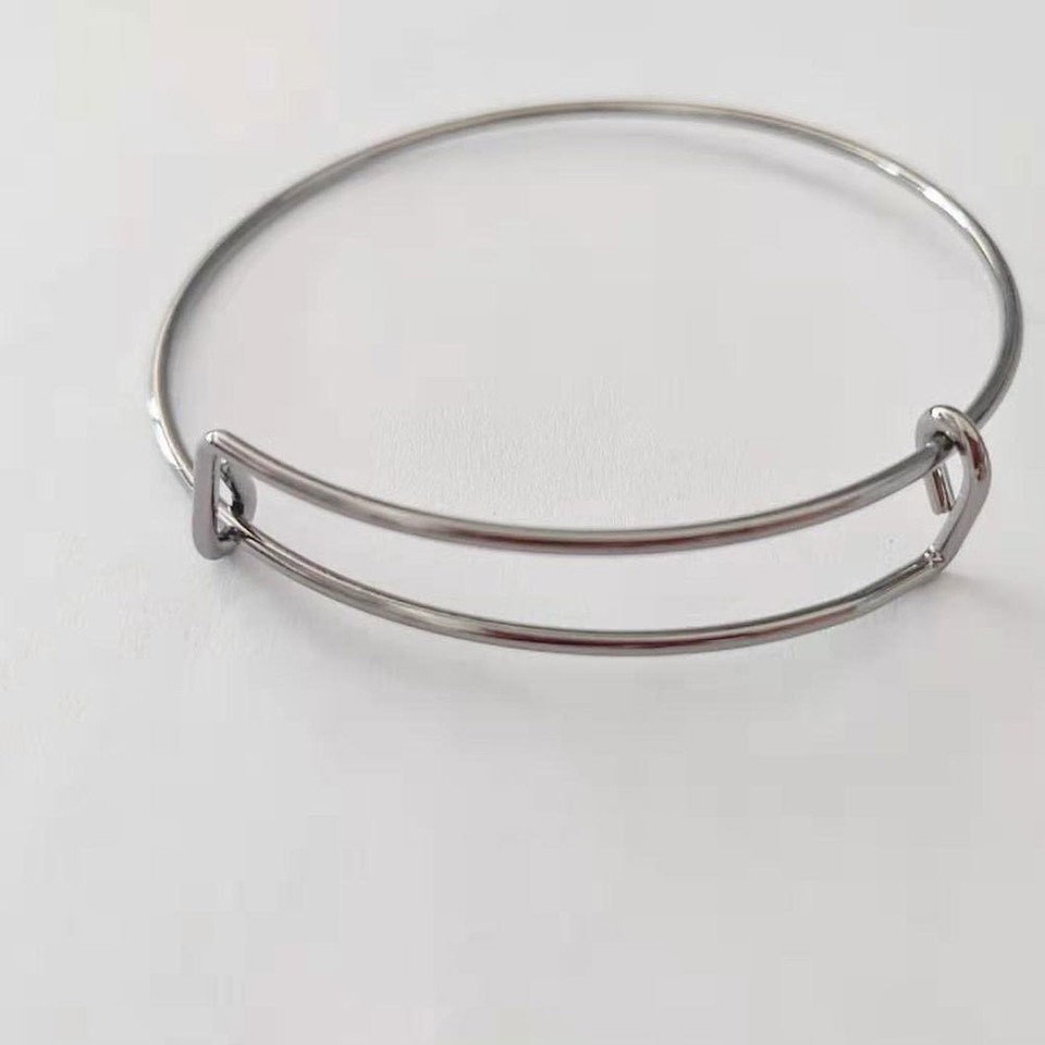 60 Pcs Adjustable Wire Bracelet Braclet Jewelry Making Blank Bangle ...