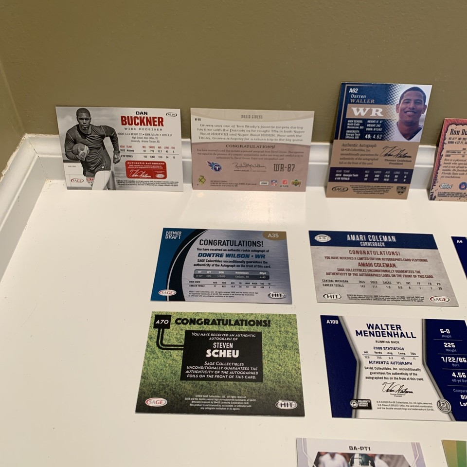 Lot of 14 Authentic Autograph Football Cards NFL NCAA | eBay