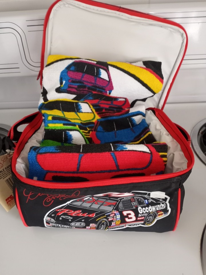 Dale Earnhardt 3 Nascar Soft Sided Nylon Cooler Lunch Box w/free towel ...