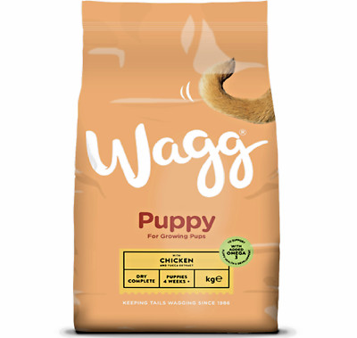 WAGG PUPPY 2kg 4kg or 12kg complete junior dog food bp chicken meal ...