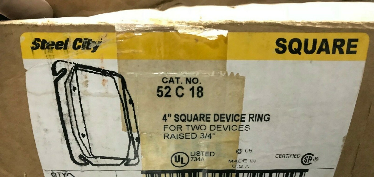 52C18 STEEL CITY 4" SQUARE 3/4" STEEL BOX SUPPORT COVER QTY of 1 | eBay