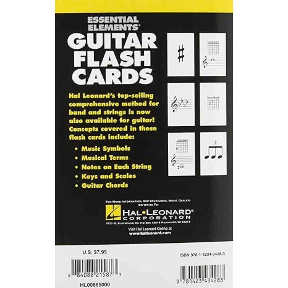 Essential Elements Guitar Flash Cards, 96 Cards For Beginning Guitar ...