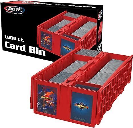 BCW 1600 ct 2 Row Collectible Card Bin Red | eBay