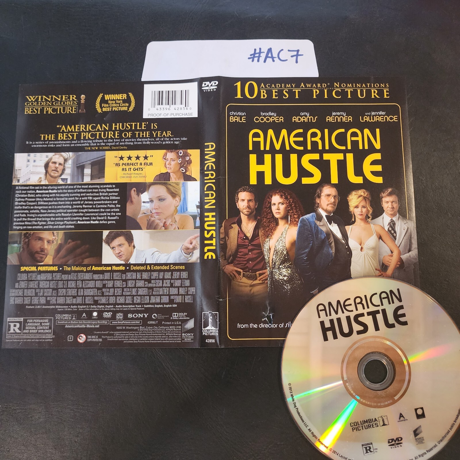 American Hustle (DVD, 2013) No Case 43396428560 | eBay