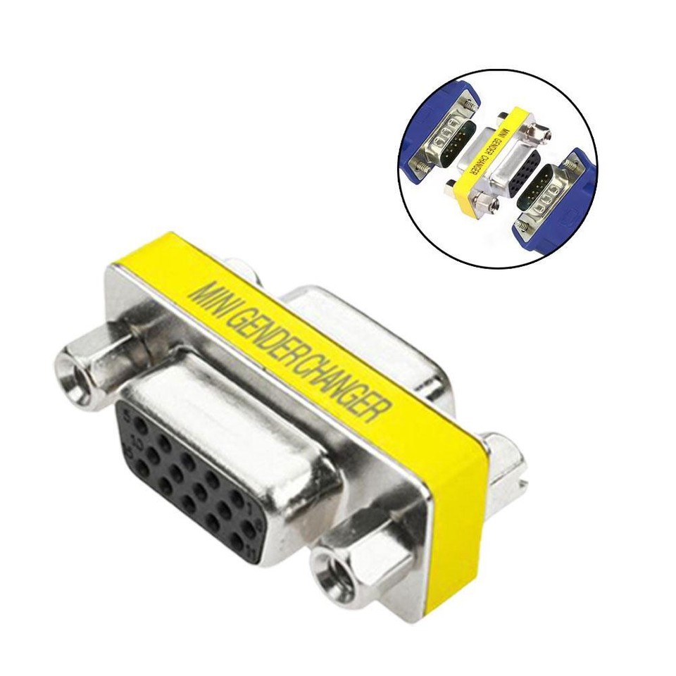 VGA Female to Female Adapter Coupler Gender Changer Male Female ...