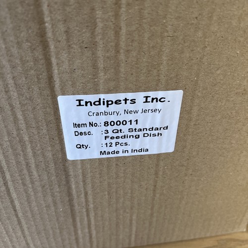 (12 Pack) Premium Stainless Steel Pet Dish 800011 INDIPETS INC, 3 Qt | eBay