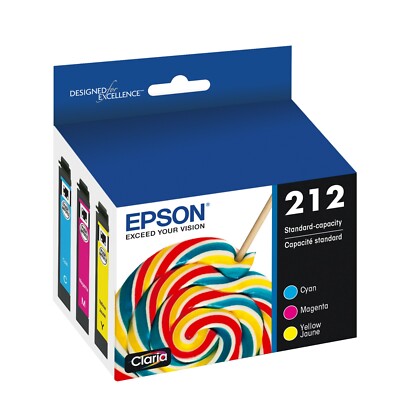 Genuine Epson 212 Ink Cartridge Tri-Color for XP-4100 XP-4105 WF-2830 ...