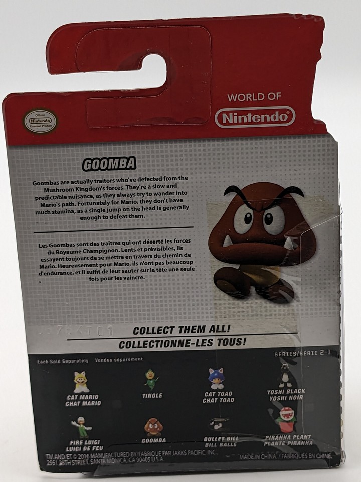 (2)-JAKKS Pacific YELLOW SHY GUY & GOOMBA-World of Nintendo 2.5" Action ...