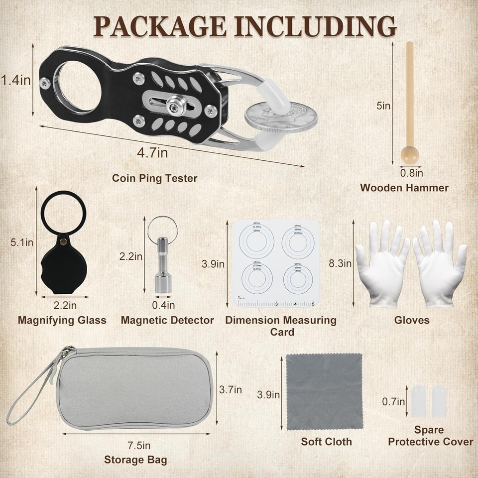 Coin Ping Tester Kit, The Pocket Coin Ping pinger Tester Kit, Gold ...