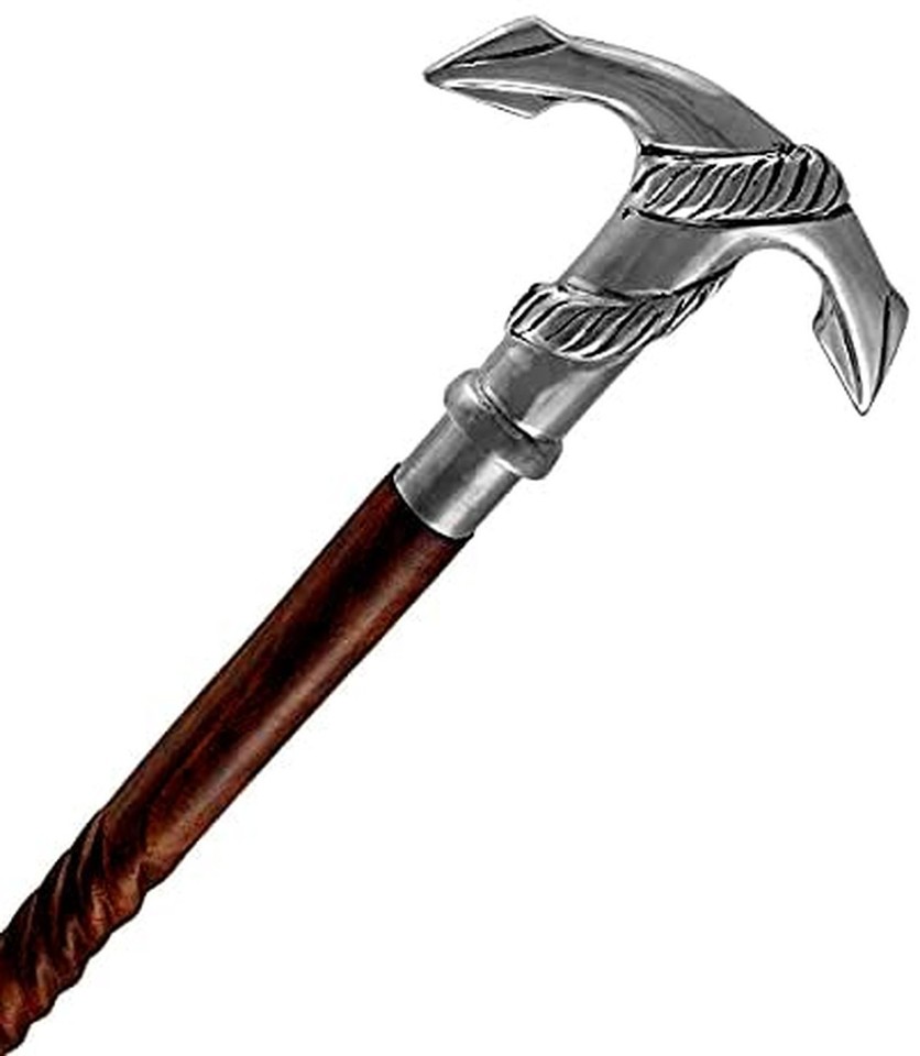 37" Walking Stick - Wooden Red Sprial Decorative Walking Cane with a ...