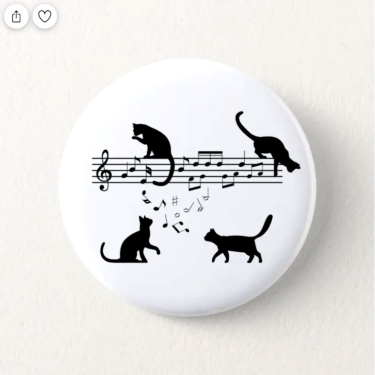 BLACK CATS MUSIC NOTE Pendant 925 Sterling Silver 20" Necklace Women ...