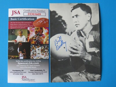 BILL DUDLEY SIGNED 3.5x5.5 RGA 90 POSTCARD ~ STEELERS FOOTBALL ~ JSA ...