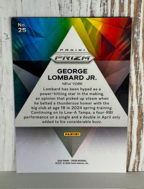 George Lombard Jr. RC) - 2024 Panini Prizm - Prizmatic | eBay