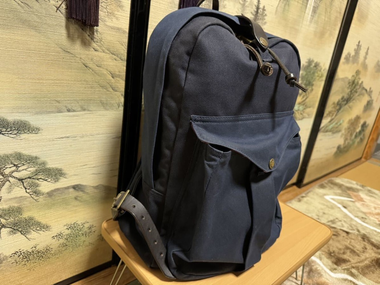 FILSON JOURNEYMAN Rugged Twill Backpack Navy VERY RAR… - Gem