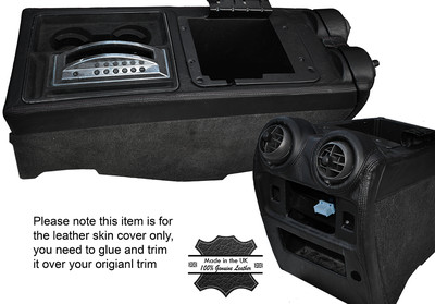 BLACK STITCH CENTER CONSOLE TRIM LEATHER SKIN COVERS FITS HUMMER H2 03 ...