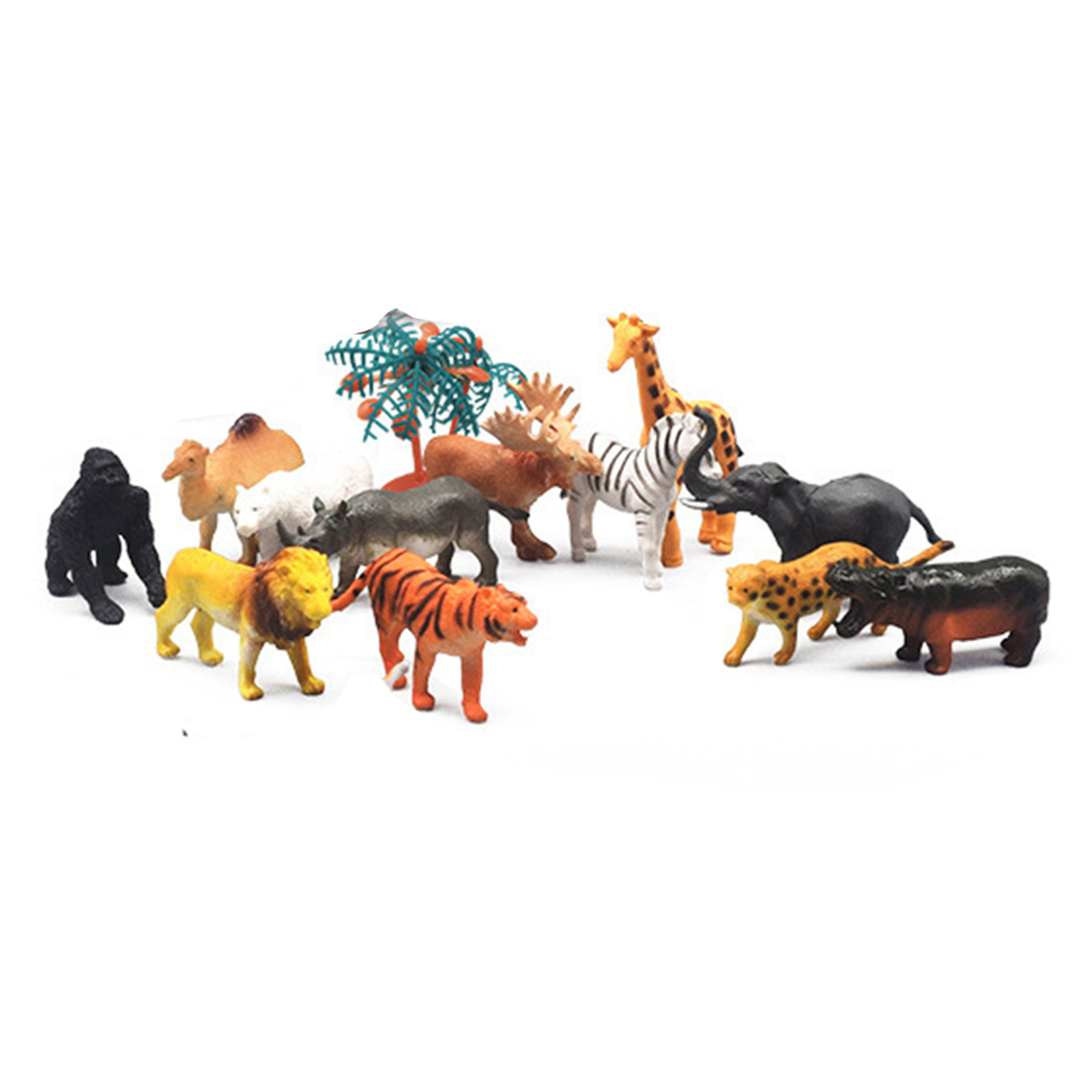 12pcs Wild Animal Figurines Vivid Decorate Simulated Dinosaur Figure ...