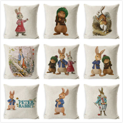 Peter Rabbit Cushion Cover Polyester Pillow Cover Animal Pillow Case ...