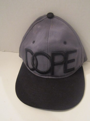 DOPE Snapback Cap Gray Black Baseball Hat Adjustable Headlines | eBay