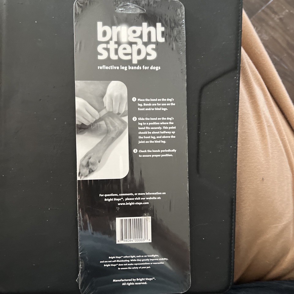 Blue Bright Steps Reflective Leg Bands LARGE Dog 85 - 175 LBS 30 - 80kg | eBay