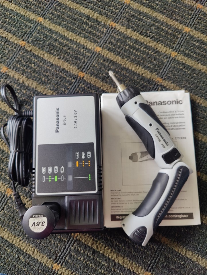 Panasonic EY7410LA2S 3.6V 1.5Ah Li-Ion Cordless Screwdriver Kit | eBay