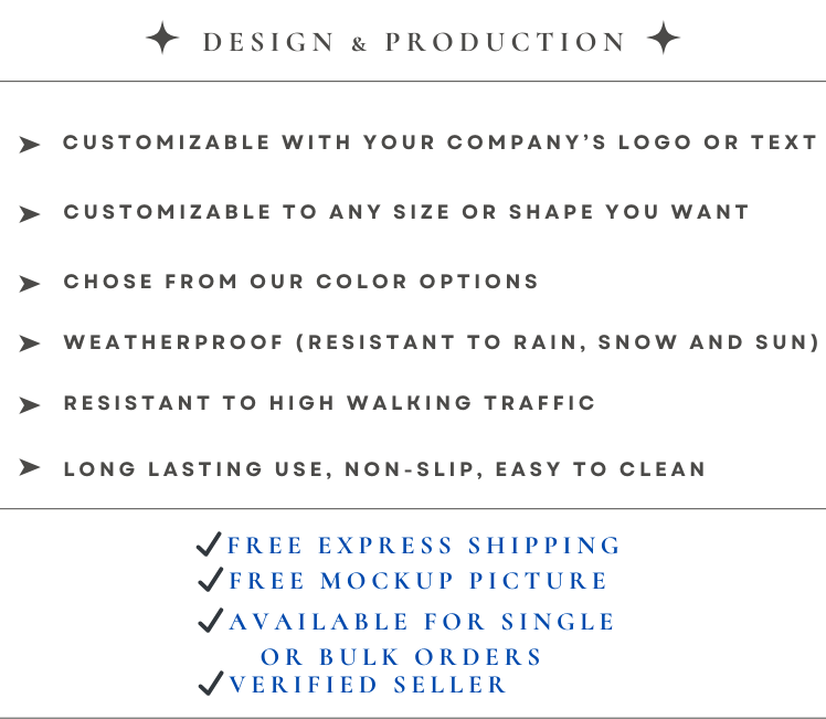 Personalized Mat, Custom Mat, Restaurant Mat, Company Doormat, Business ...