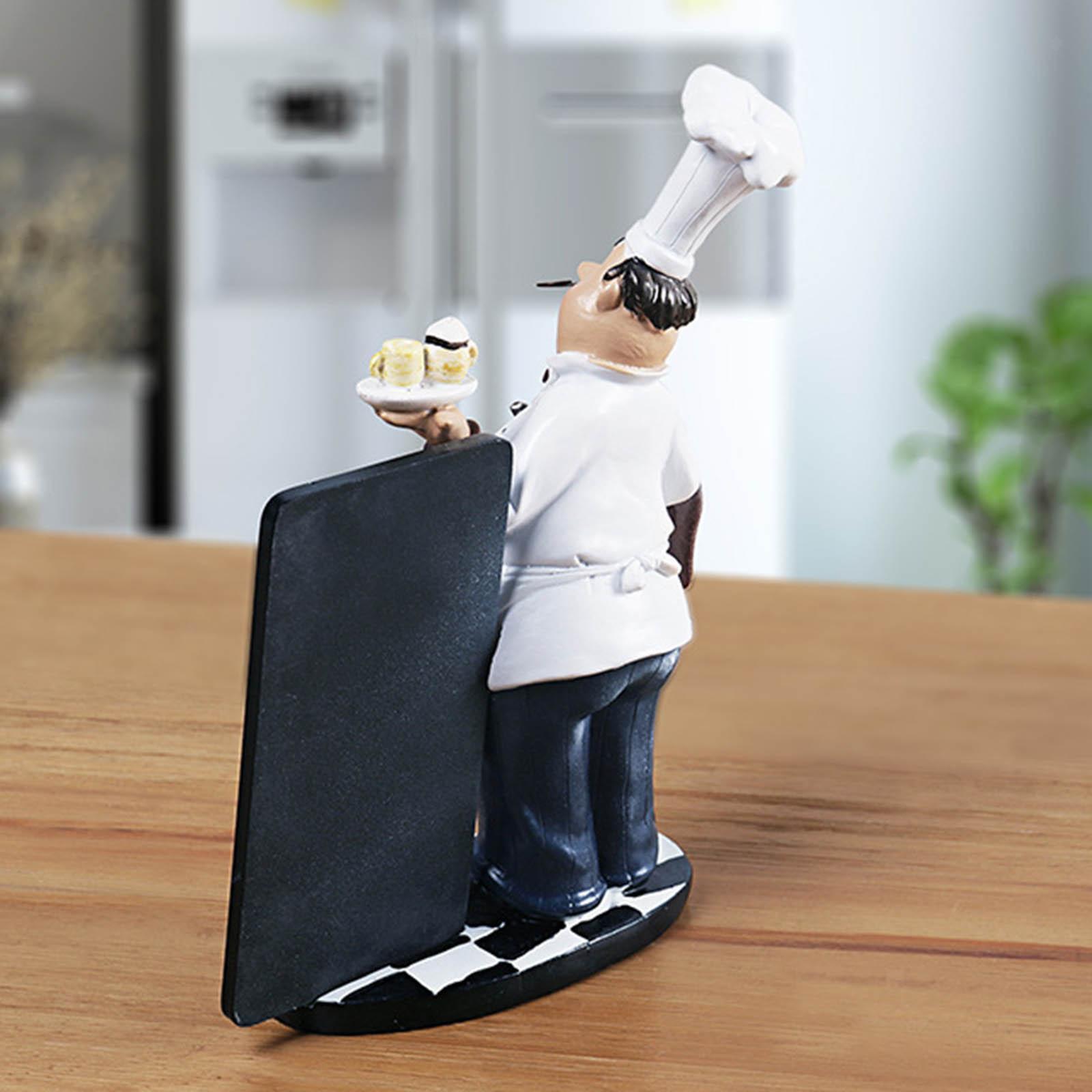 Cartoon Chef Statue for Kitchen Cook Decorative Ornament Collectible ...