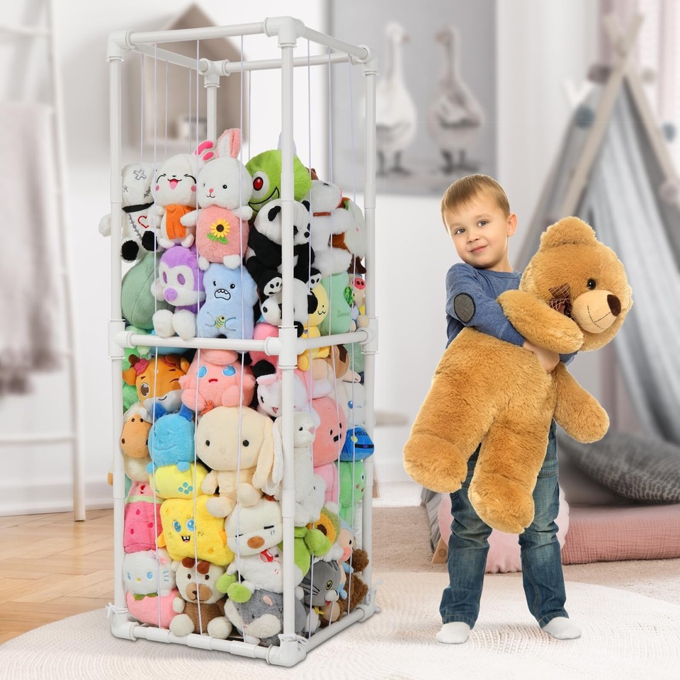Stuffed Animal Storage Zoo Organizer, PVC Stuffy Toy Zoo Holder, 58 ...