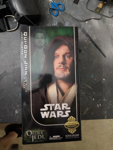 SIDESHOW EXCLUSIVE STAR WARS QUI-GON JINN ORDER OF THE JEDI 1/6TH SCALE ...