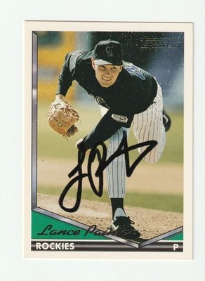 Lance Painter Signed 1994 Topps Gold Card Auto Colorado Rockies ...