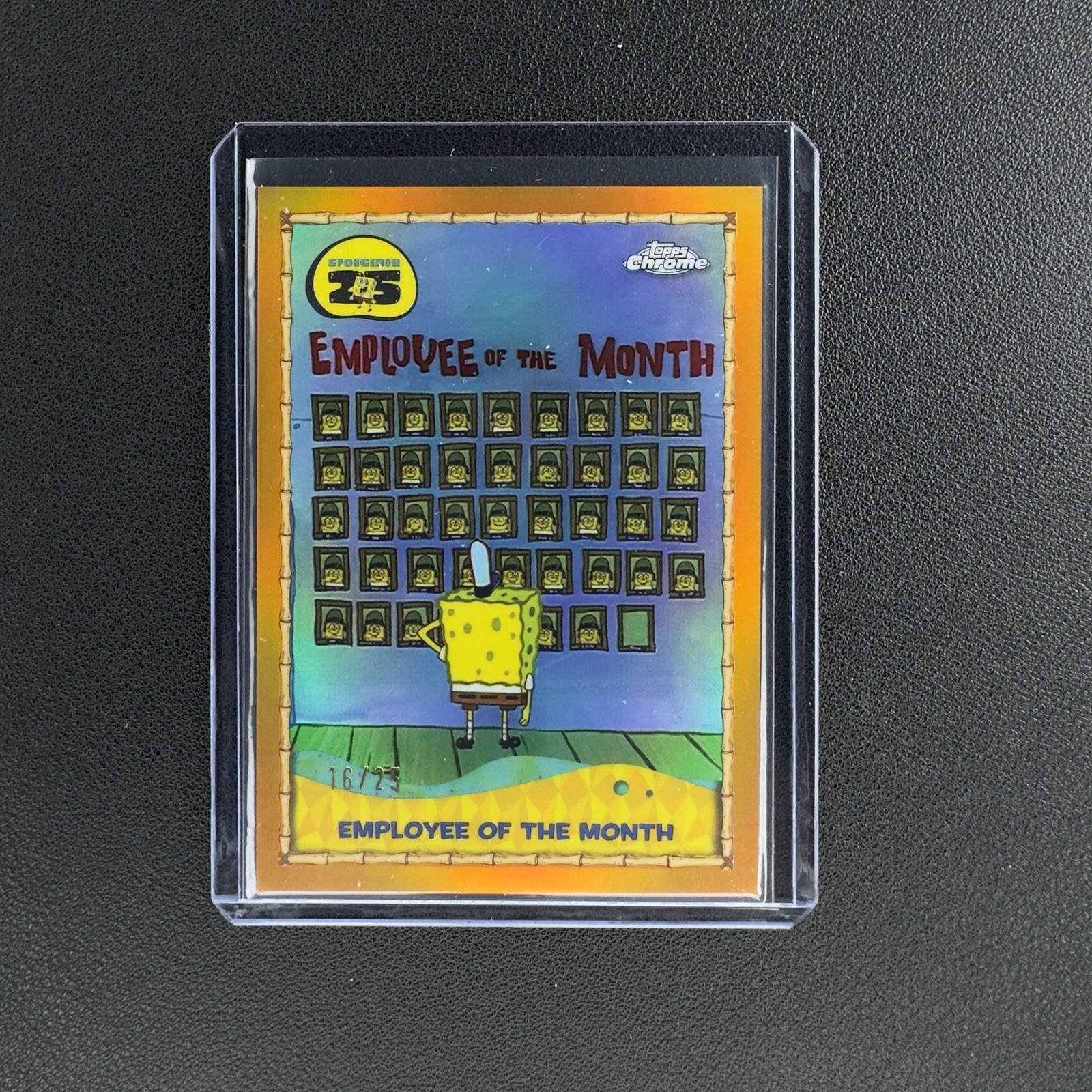 2025 Topps Chrome SpongeBob Employee Of The Month Orange /25 1:7609 Box ...