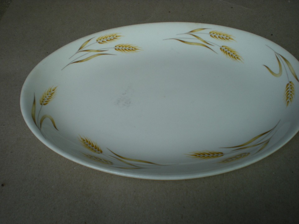 Vintage GOLDEN WHEAT PLATTER USA Pottery | eBay