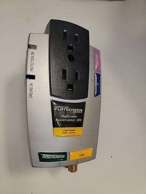 Monster Flatscreen Powercenter Power Center 200 Coax Cable Phone Surge ...