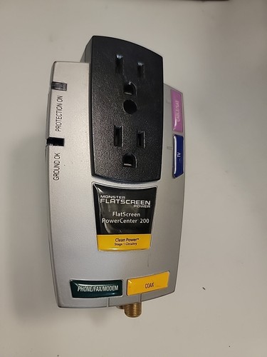 Monster Flatscreen Powercenter Power Center 200 Coax Cable Phone Surge ...