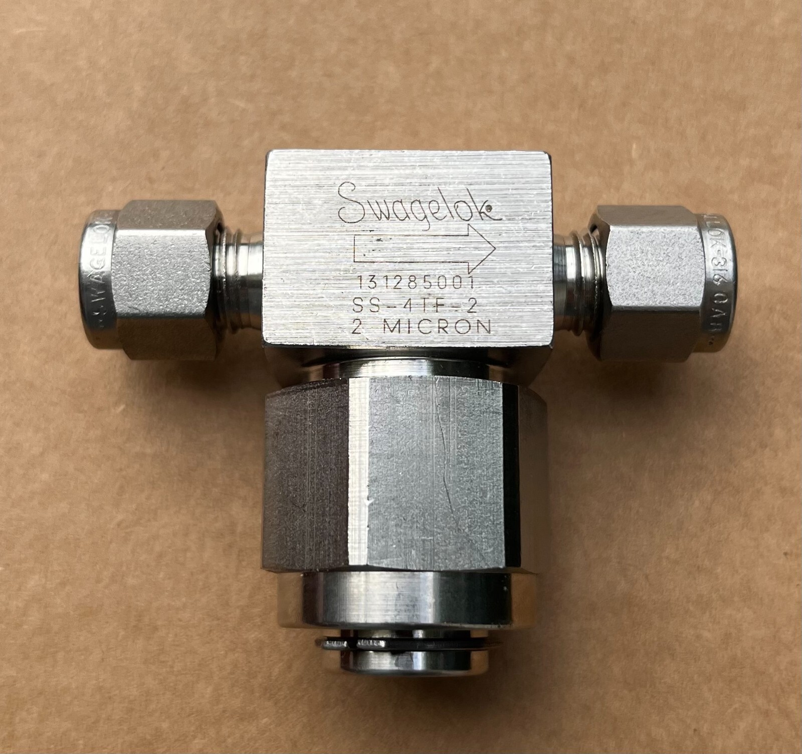 Swagelok 1/4" Stainless Steel Tee 2 Micron Particulate Filter SS-4TF-2 ...