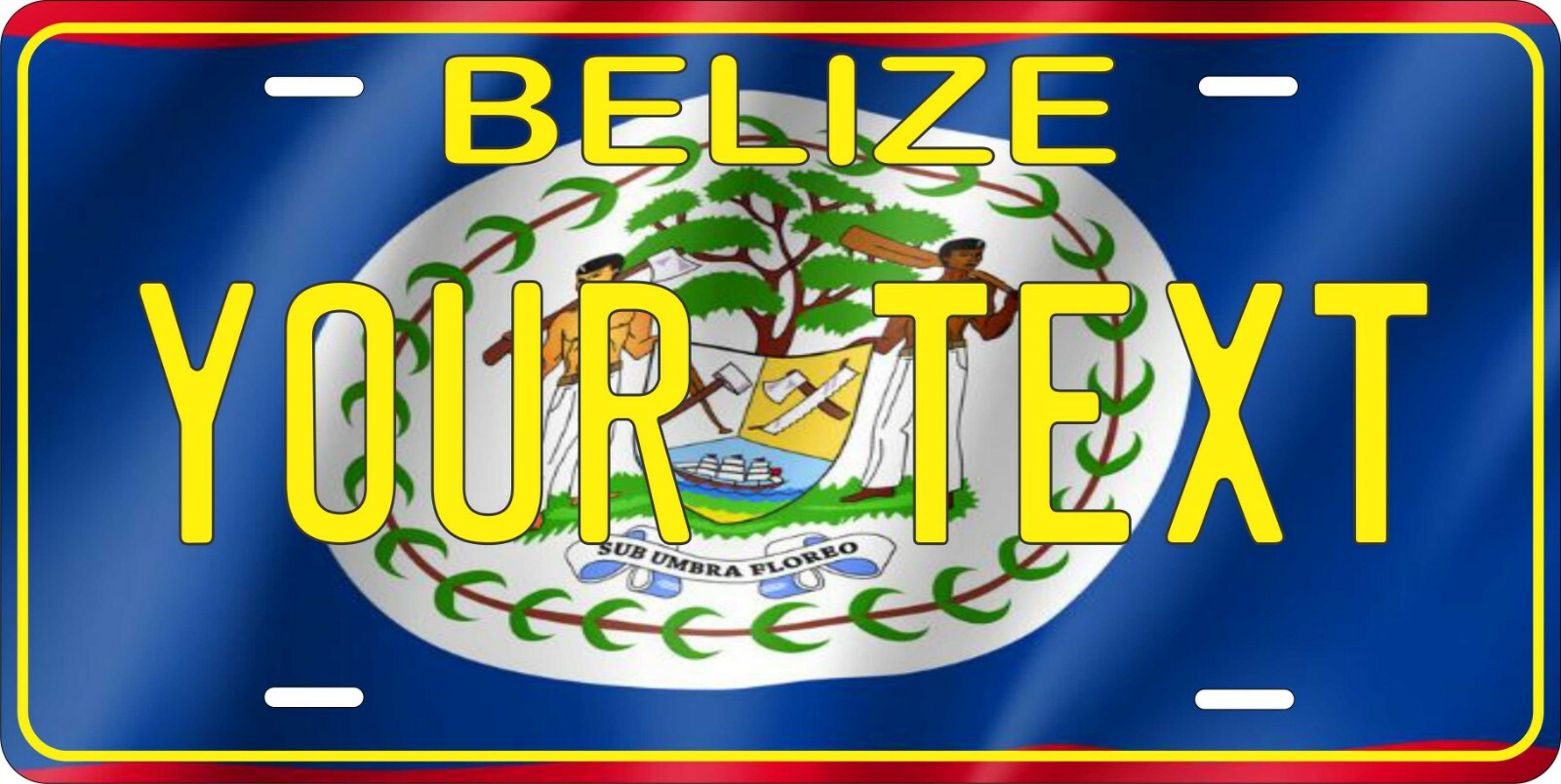 Belize Flag 2 License Plate Personalized Car Auto Bike Motorcycle ...