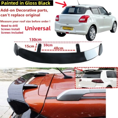 Fit For Suzuki Swift V AZ 2017-2023 Rear Roof Spoiler Wing Gloss Black ...