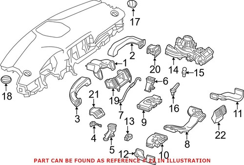 Genuine OEM Dashboard Air Vent for Mercedes 16683005542A17 | eBay