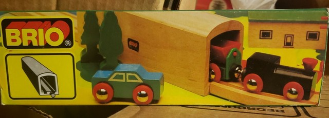 Vintage 90s BRIO 33365 Engine Shed Wooden Train Railway DEPOT Sweden ...