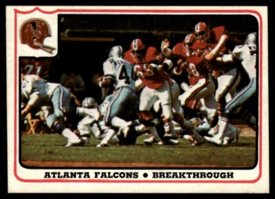 1976 Fleer Team Action Stickers Breakthrough #30 FALCONS no creases | eBay