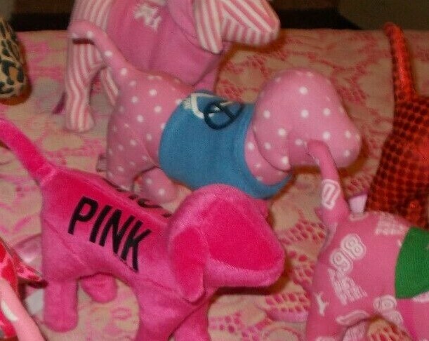 VICTORIA'S SECRET Plush Dogs Collection PINK Stuffed Animals All Colors ...