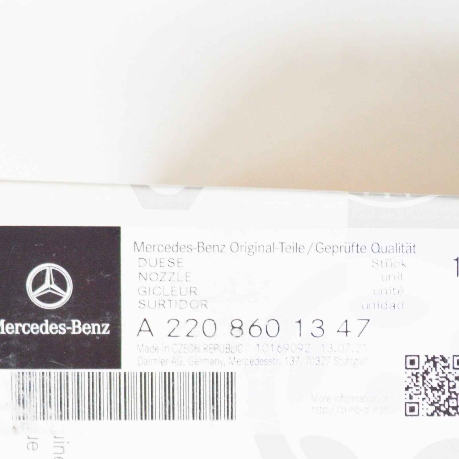 MERCEDES S Class W220 Headlight Washer Jet Fluid Nozzle A2208601347 for ...