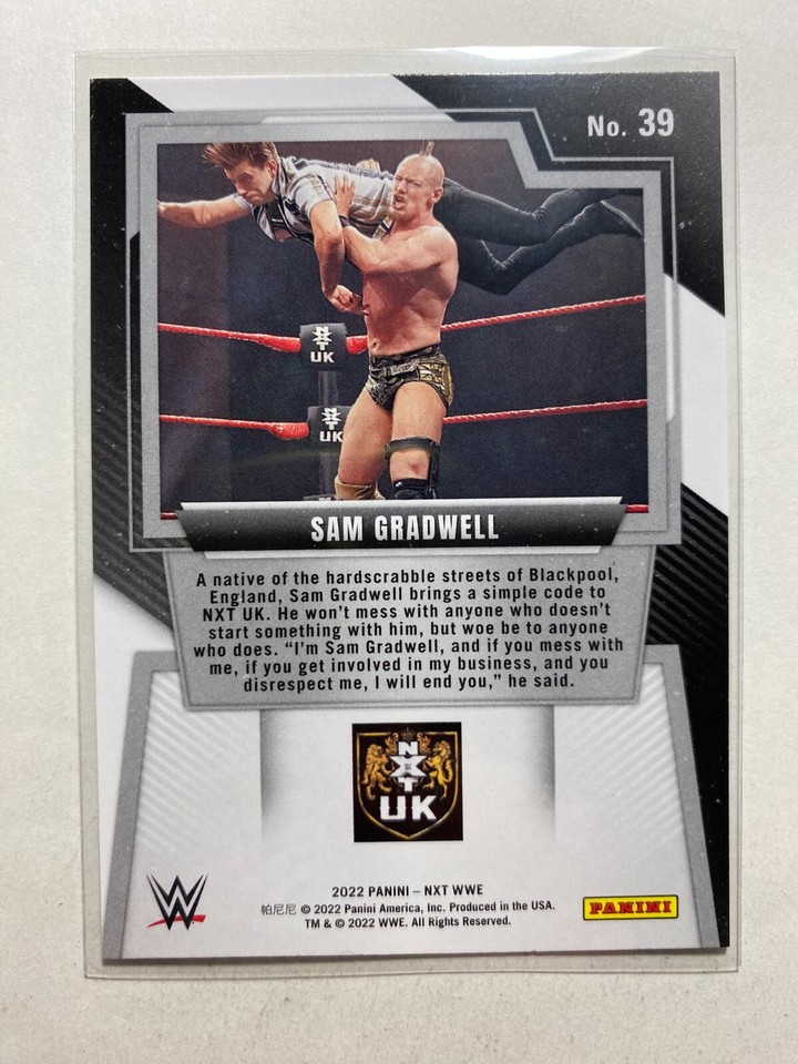Sam Gradwell 2022 Panini WWE NXT #39 Rookie Card | eBay